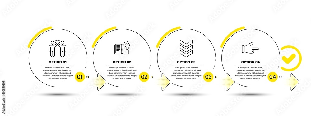Product knowledge, Friends couple and Shoulder strap line icons set ...