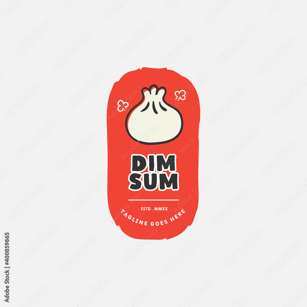 Dim sum logo design vector template. Vector label Chinese cuisine ...