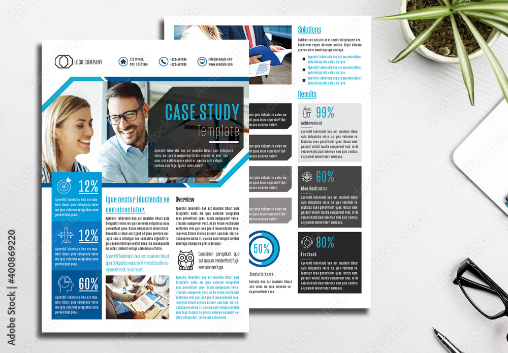 Case Study Layout Stock Template | Adobe Stock