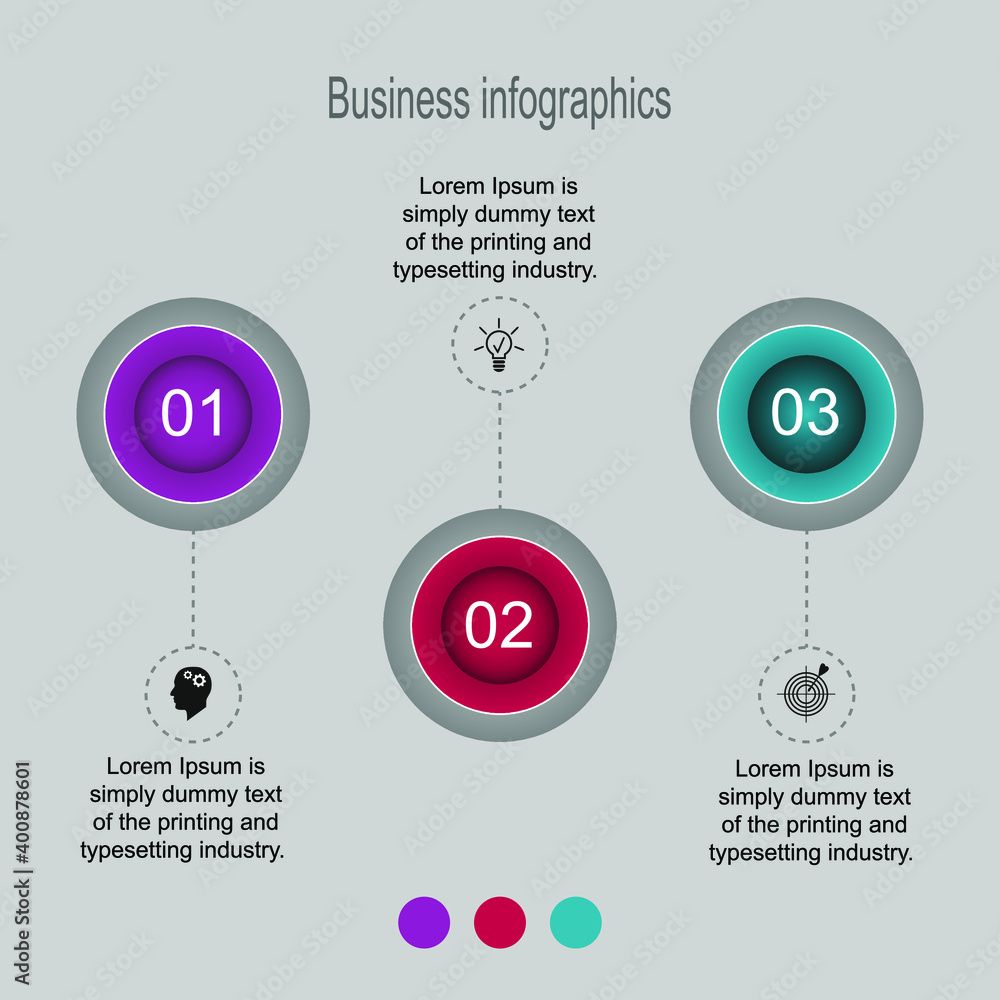 Business data visualization, infographics. Scheme of the process ...