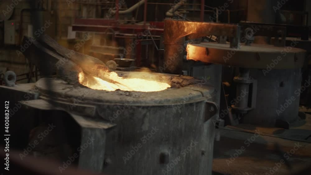 Metallurgical production, heavy industry, engineering, steelmaking. Red ...