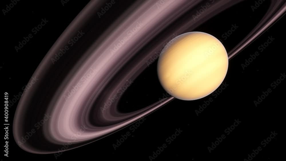 Video Stock A timelapse of a year in orbit around a beautiful alien gas ...