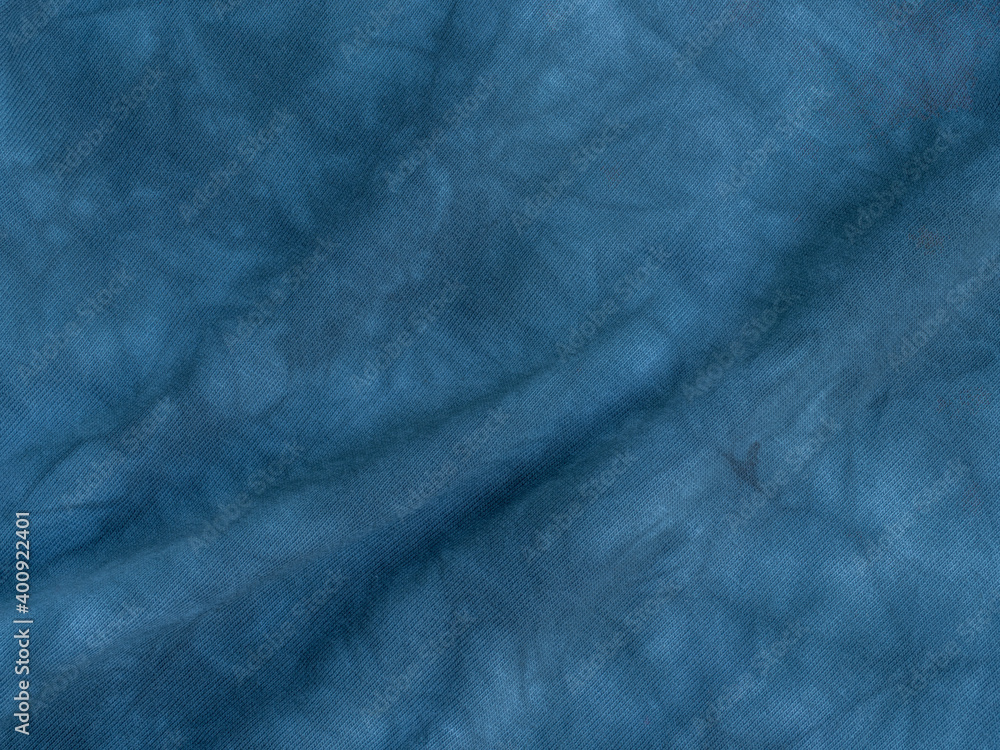 blue texture blur background of stretch synthetic fabric fiber with ...
