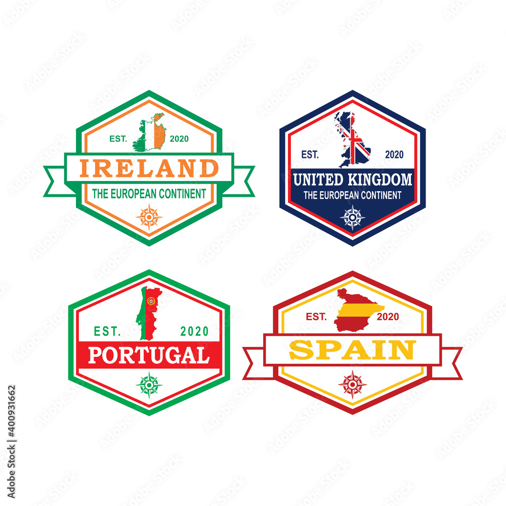 Europe Country Map Vector , Europe Map Logo Stock Vector | Adobe Stock