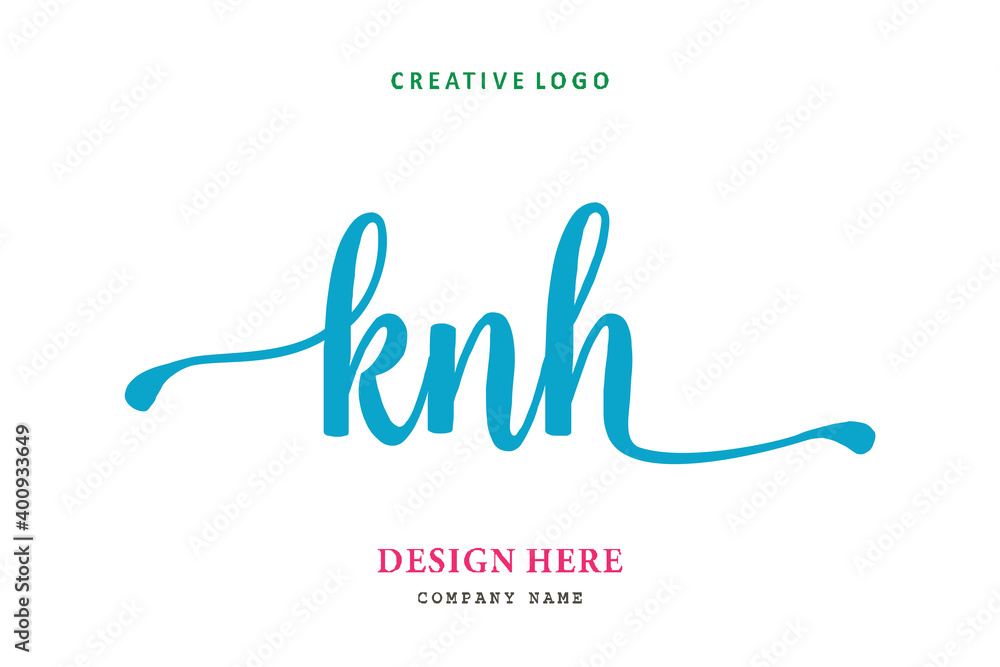 KNH lettering logo is simple, easy to understand and authoritative ...
