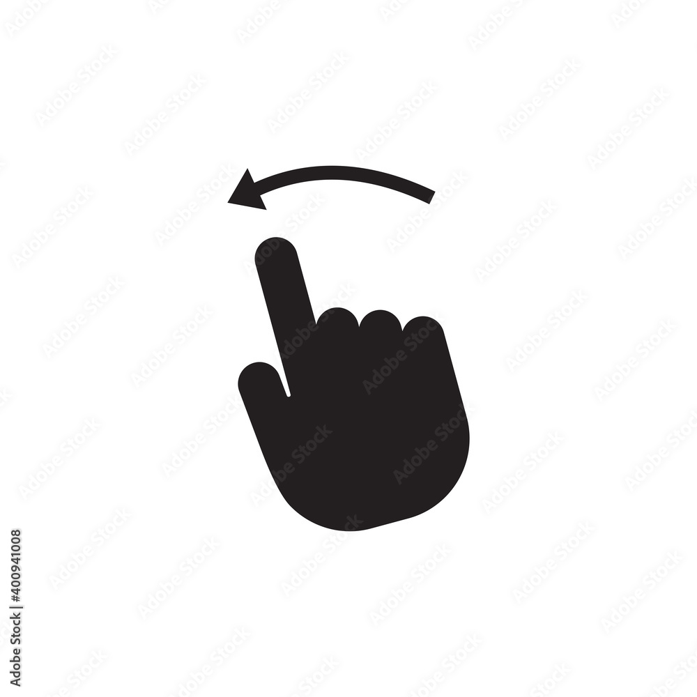 swipe left icon symbol sign vector Stock Vector | Adobe Stock
