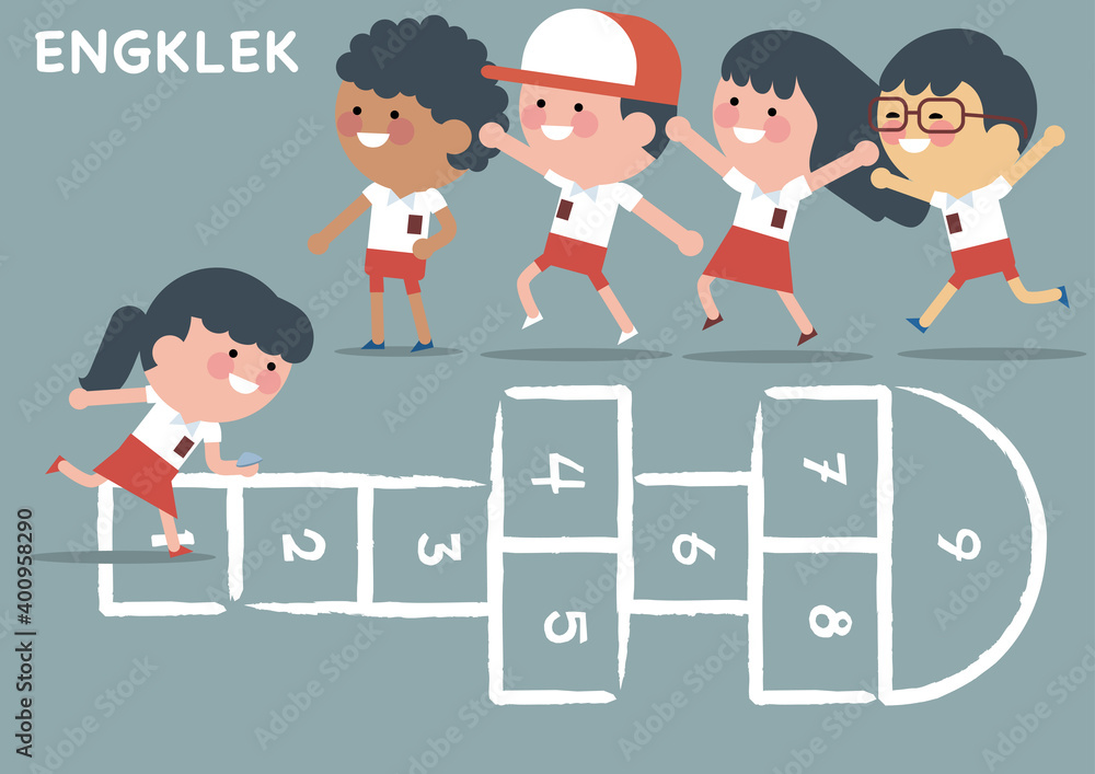 PrintIndonesian elementary school student with red white uniform ...