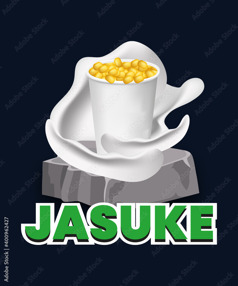 new vector jasuke, white cup, milk swing Stock Vector | Adobe Stock