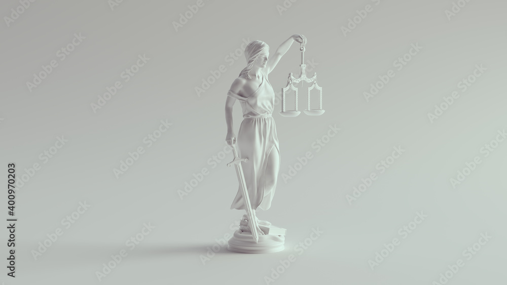 Lady Justice Statue the Personification of the Judicial System Pure ...
