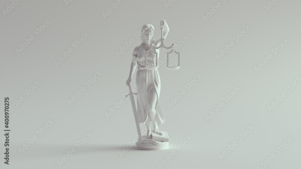 Lady Justice Statue the Personification of the Judicial System Pure ...
