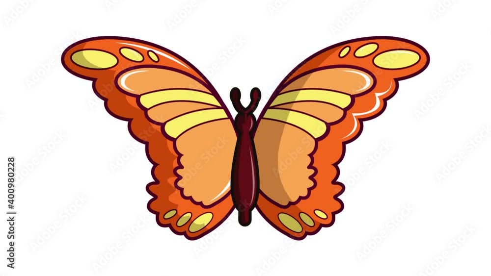 Butterfly collection icon animation. Motion set of best icons and then ...