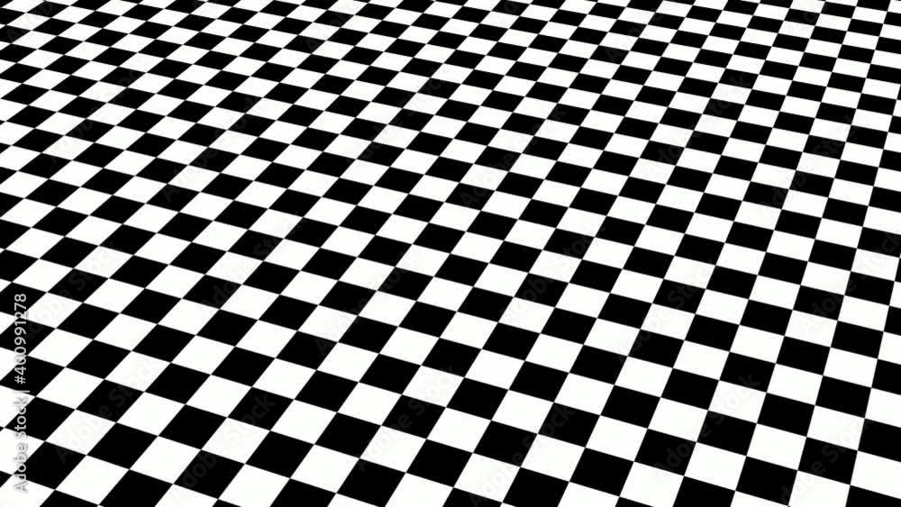 Amazing white and black color checkerboard rotated abstract background ...