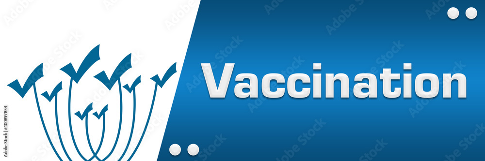 Vaccination Blue Lines Tick Marks On Top Left Horizontal Stock ...
