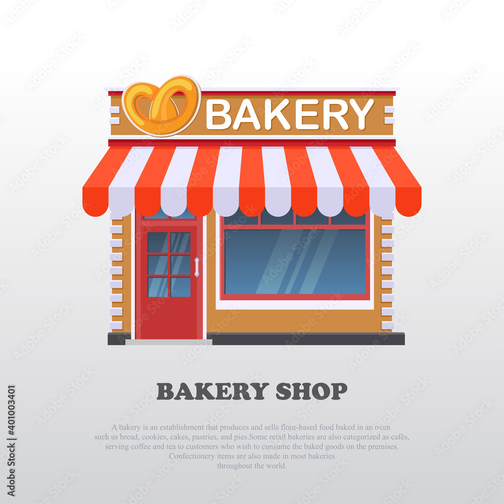 Vector illustration of a bakery and cake. Suitable for design elements ...