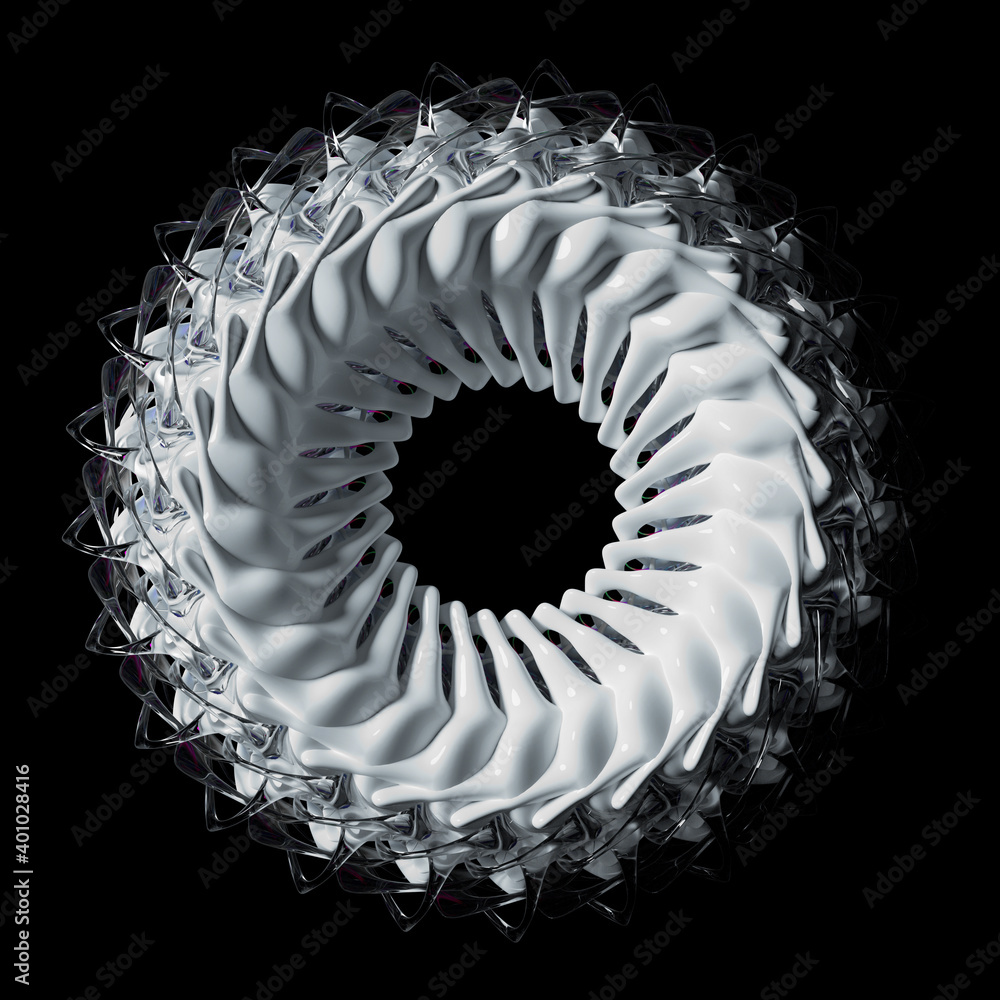 3d render of abstract art with surreal 3d machinery industrial surreal ...