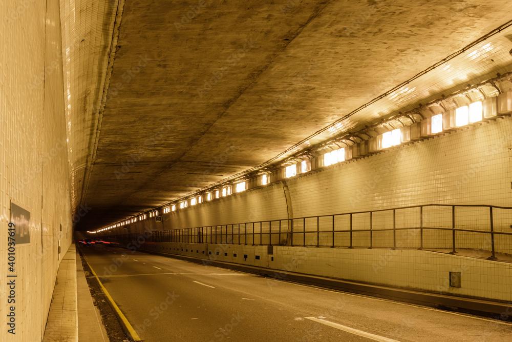 Inside Webster Street Tube, an underwater tube tunnel connecting the ...