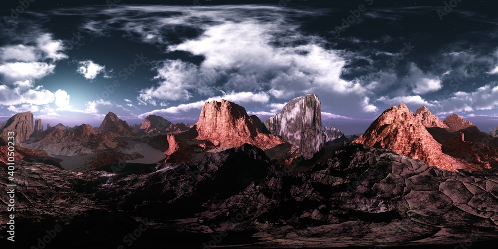 Mars, HDRI, environment map , Round panorama, spherical panorama ...