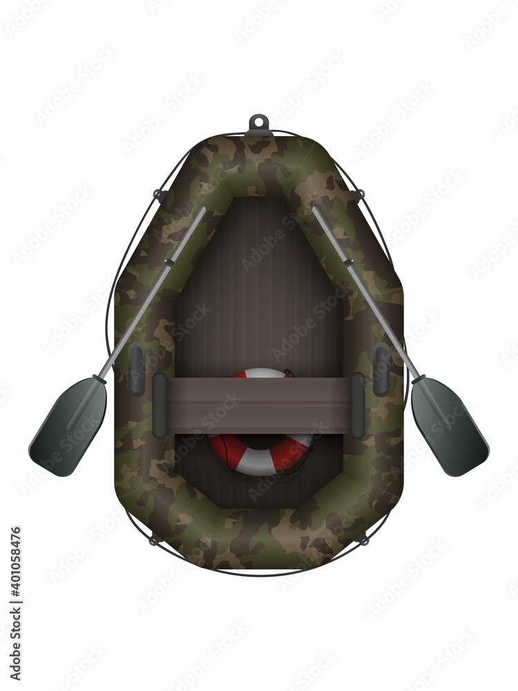 Inflatable Rubber Boat For Fishing And Tourism. For kayaking and rowing ...