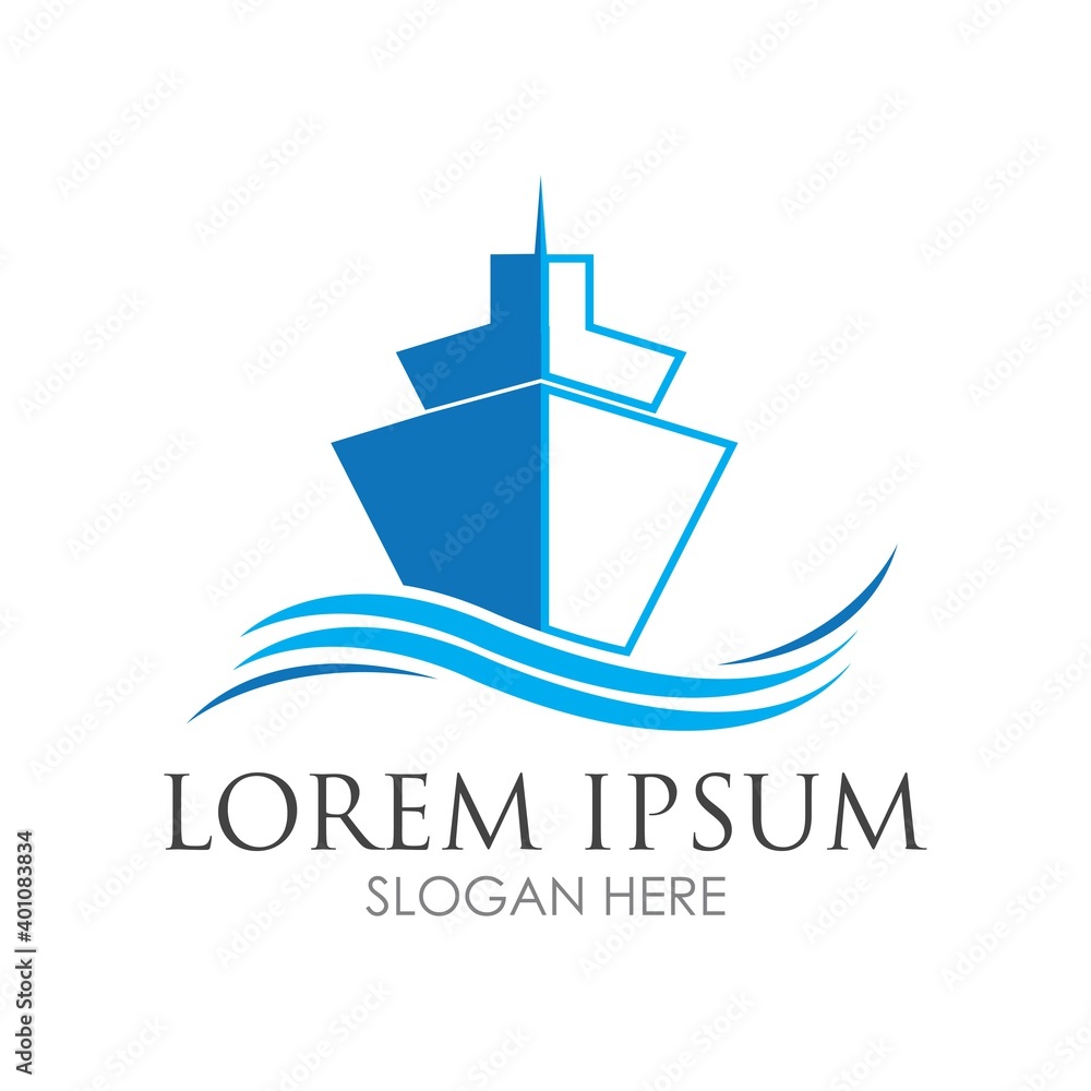 Cruise ship logo images illustration design Stock Vector | Adobe Stock