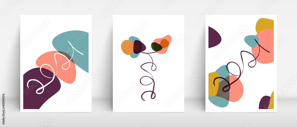 2021 one line lettering art vector. Organic shapes flower. Minimal boho ...