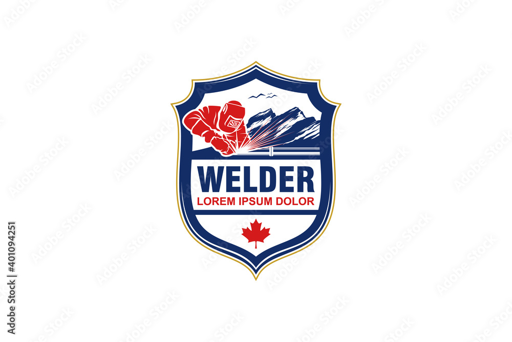 Welding logo welder metal work icon design, welder emblem, welding icon ...