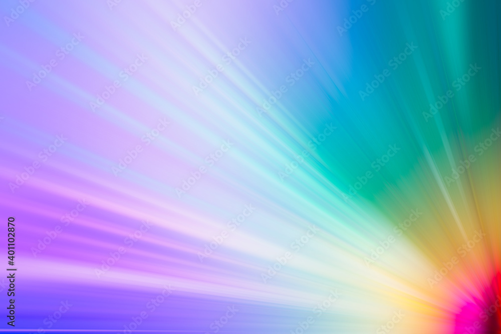 Blur colorful rainbow magic zoom fast speed motion effect abstract for ...