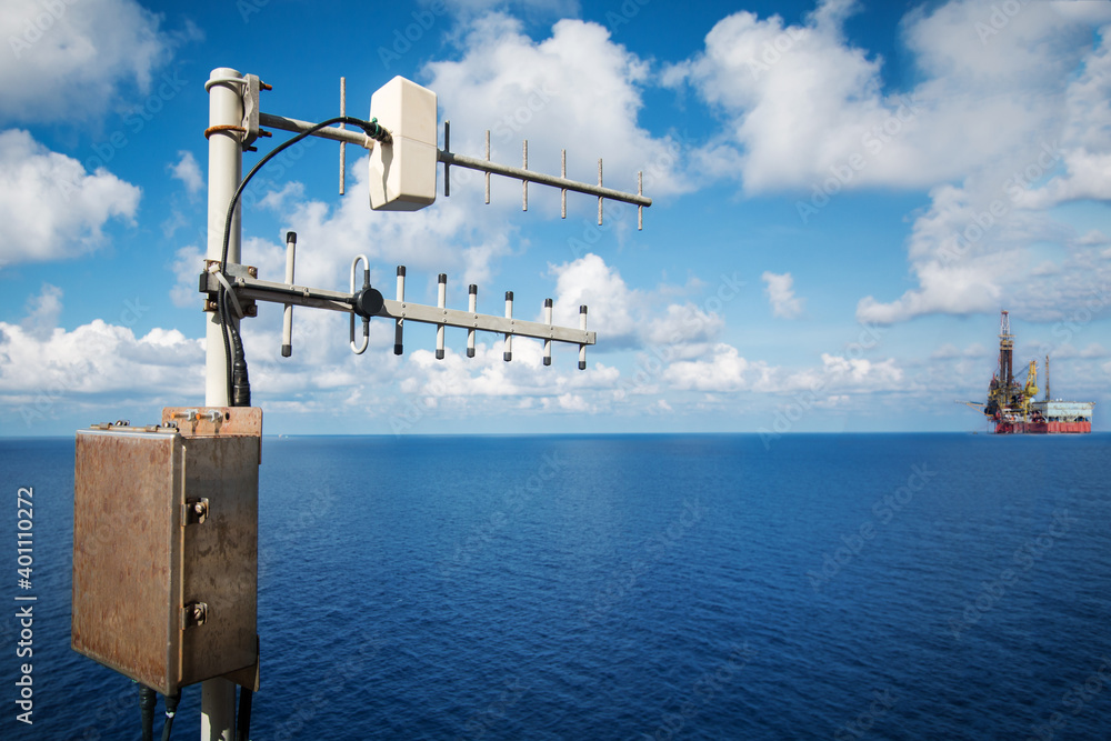 offshore radio antenna for PLC SCADA radio system Stock Photo | Adobe Stock