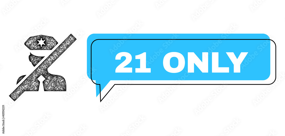 Speech 21 Only blue cloud frame and wire frame frorbidden police ...