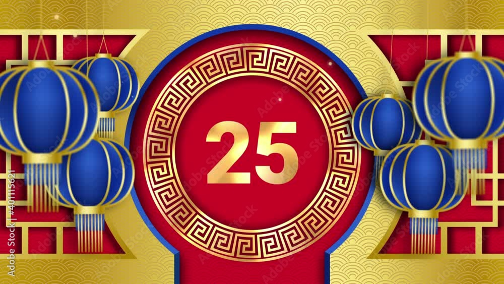 Video „Oriental style motion graphic background with 30 second ...
