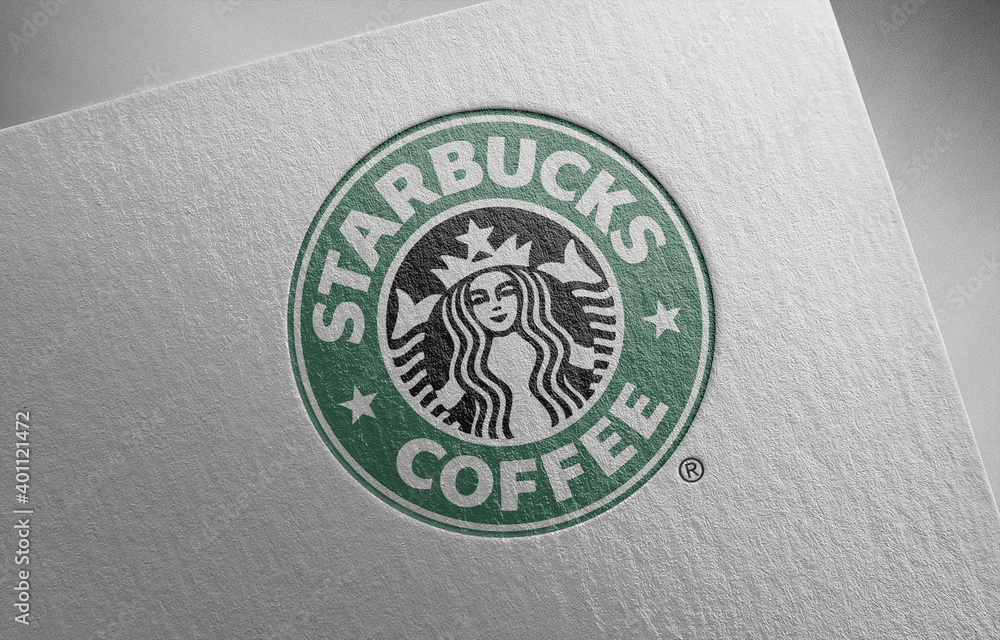 Starbucks paper texture logo icon Stock Photo | Adobe Stock