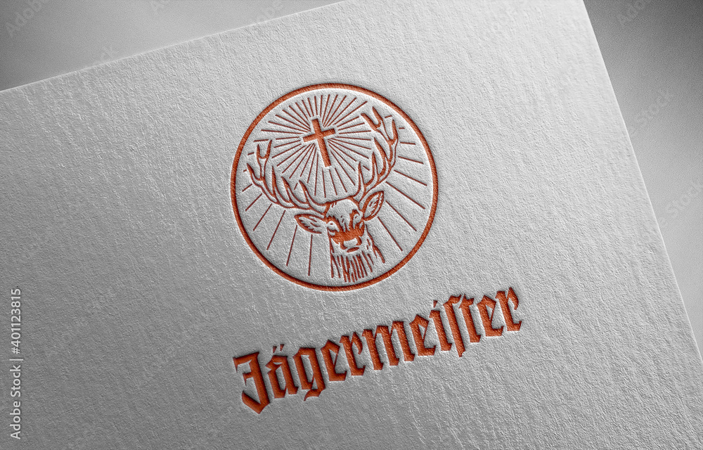 Jagermeister icon logo paper texture Stock Illustration | Adobe Stock