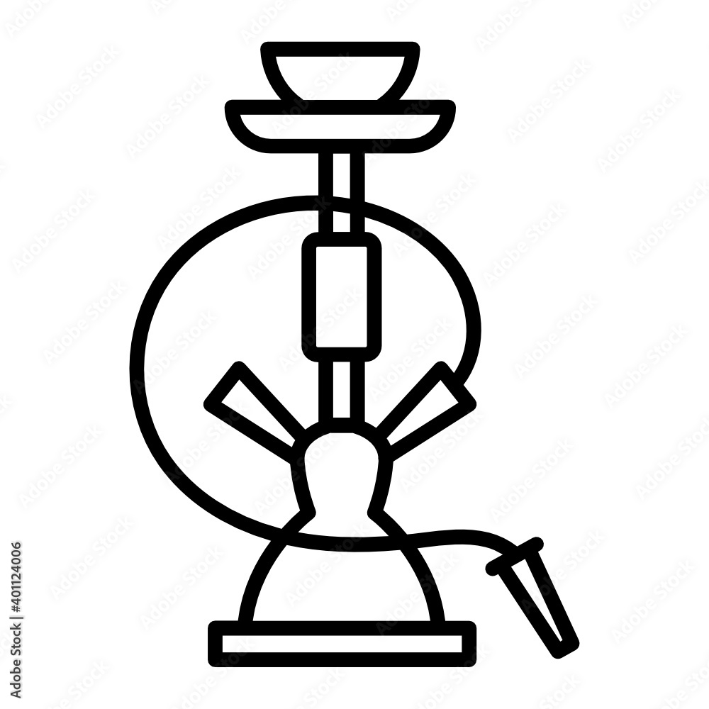 Shisha Concept, Hookah Flavored Tabbaco Vector Icon Design, Arab ...