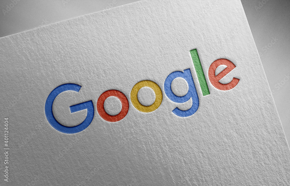 Google icon logo paper texture Stock Illustration | Adobe Stock