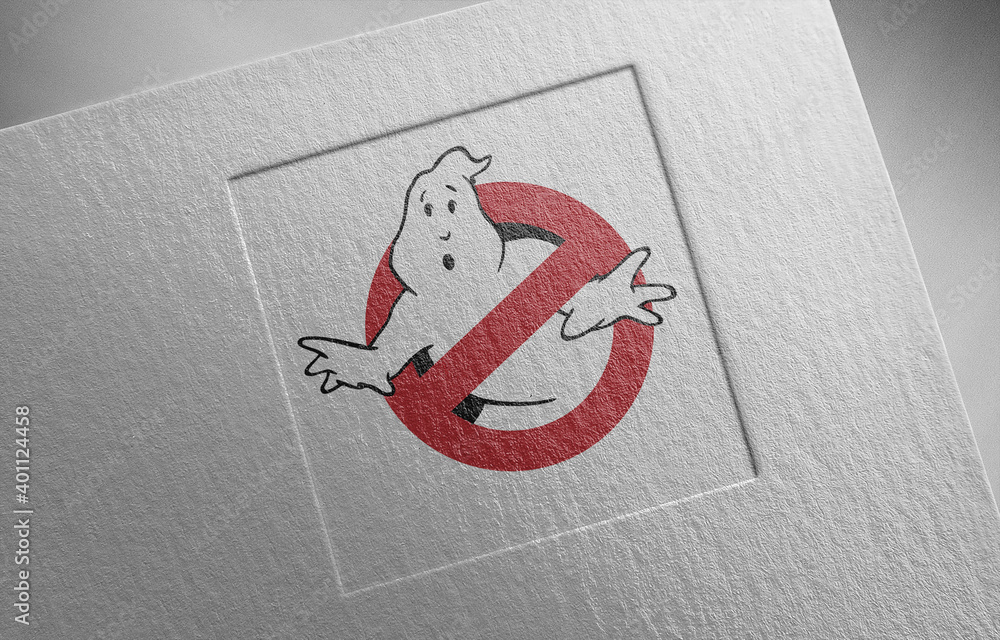 ghostbusters-1_1 on paper texture Stock Illustration | Adobe Stock