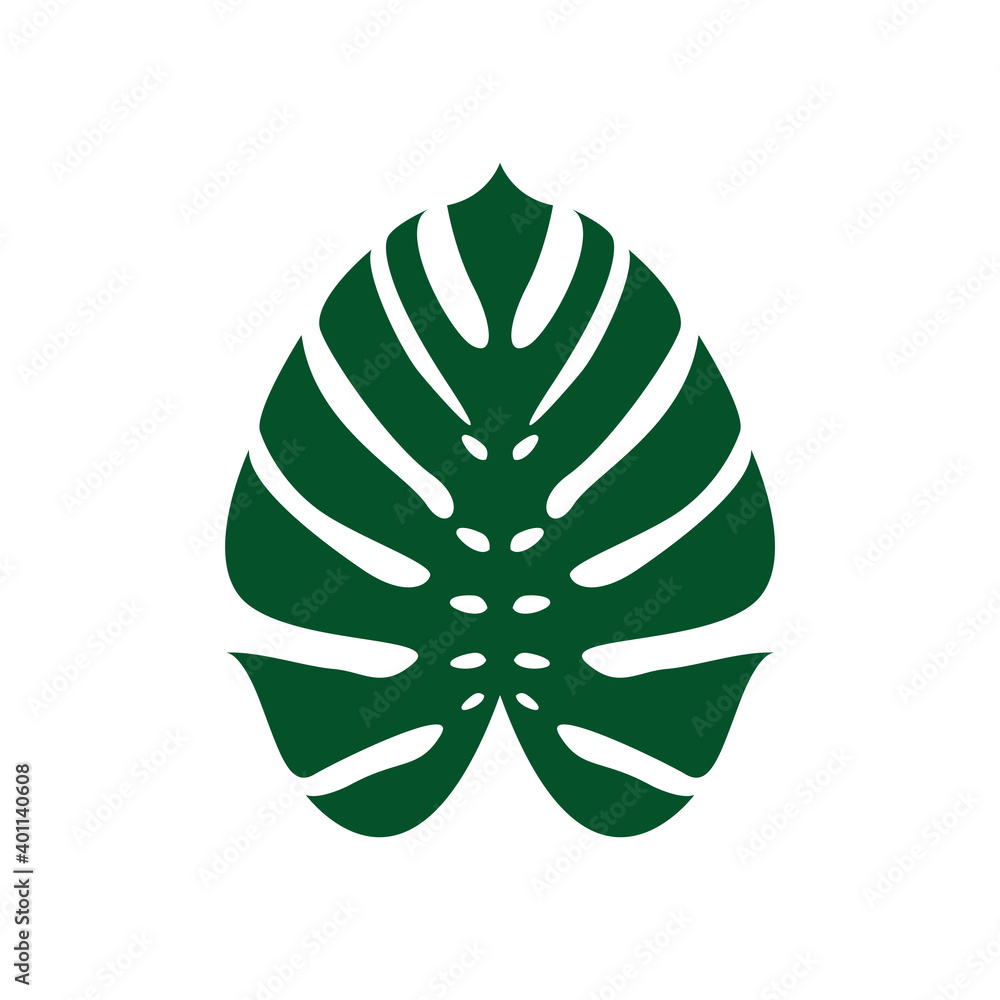 Monstera leaf icon design template vector isolated illustration Stock ...