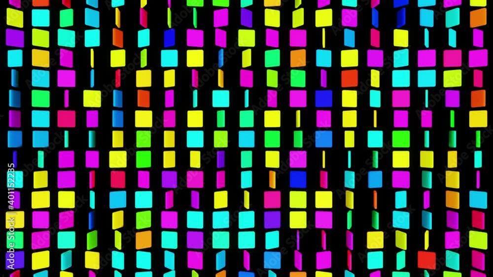 simple geometric background with colorful plates on plane flashing like ...