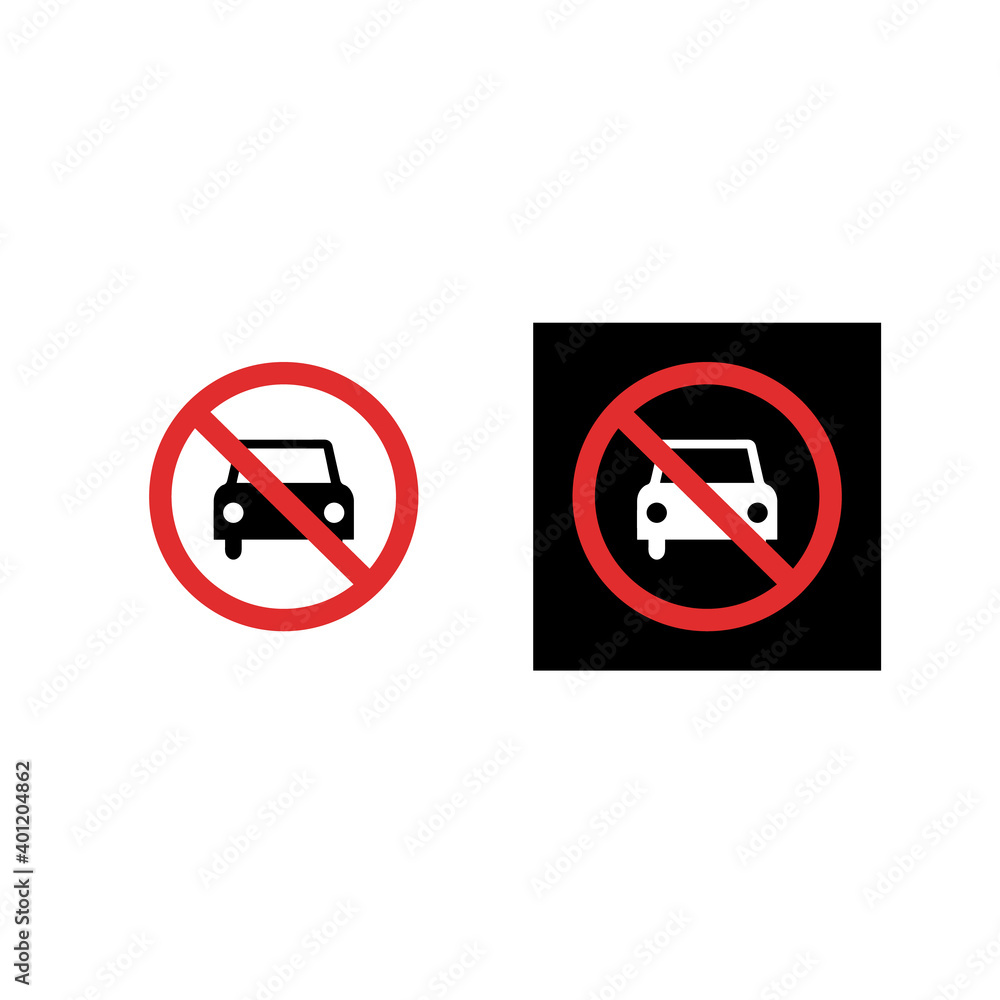 Car driving prohibited symbol Stock Vector | Adobe Stock