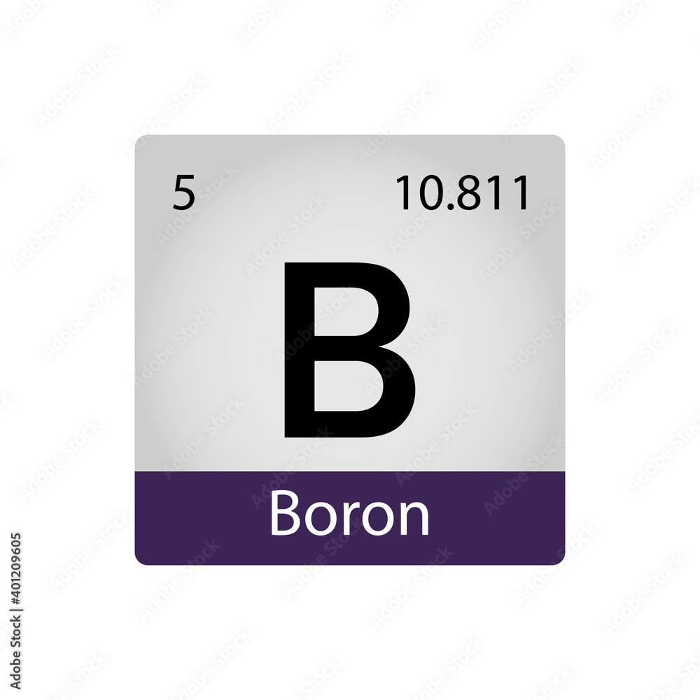 Boron element periodic table. Chemistry concept. Vector illustration ...