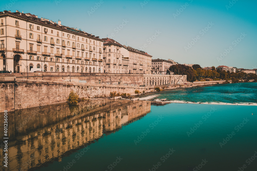 City of Turin, Baroque buildings and ancient cafes line the avenues and ...