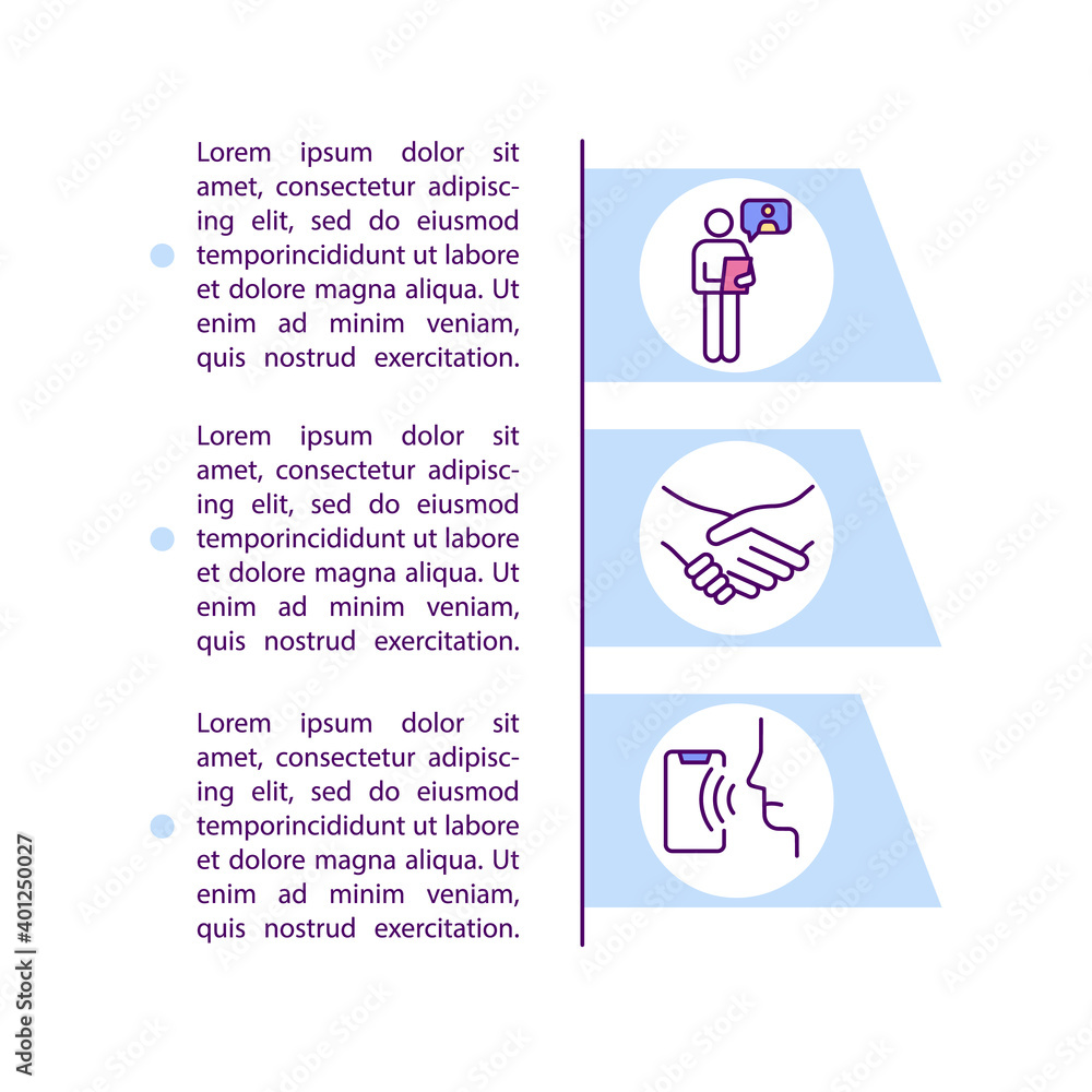 Vetor de Participatory ergonomic approach concept icon with text. Work ...