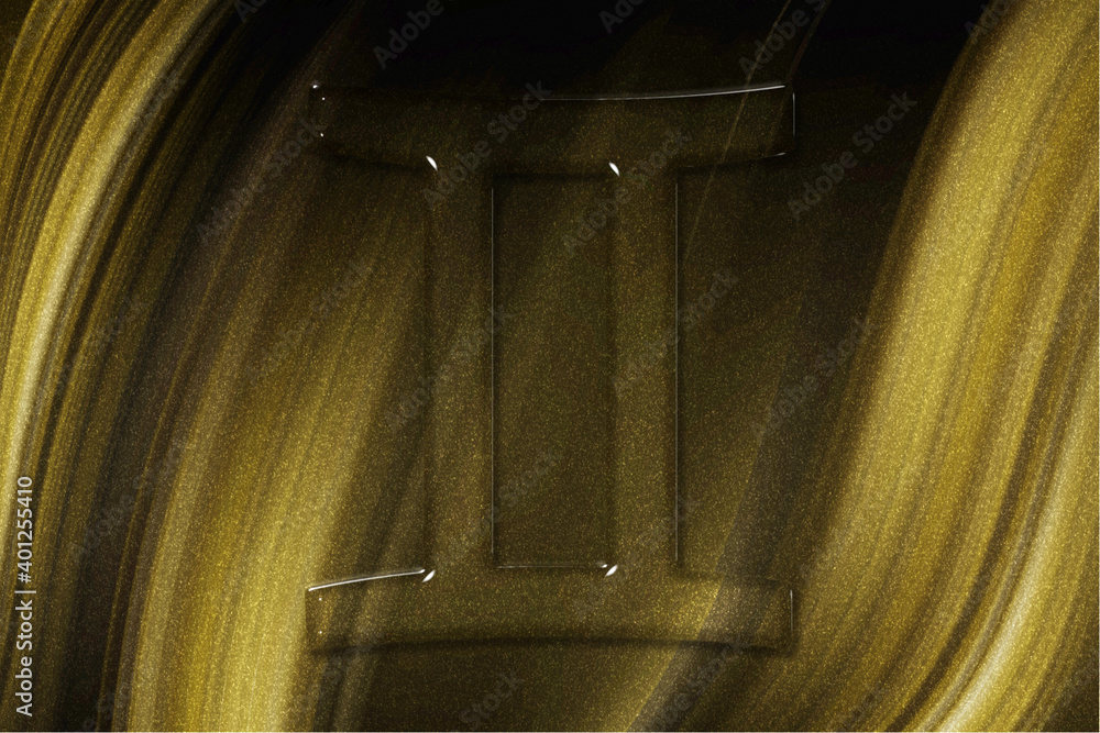 Gemini zodiac sign, gold background, Horoscope Astrology background ...