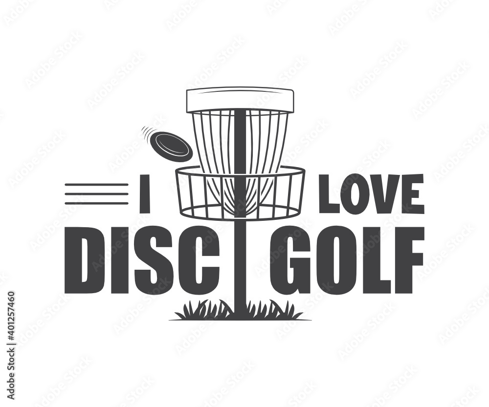 I Love Disc Golf SVG, Disc Tshirt Design, Disc Golfer Stock Vector ...