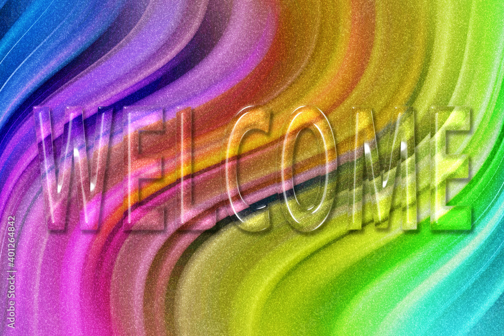 Welcome poster, WELCOME letters banner, Greeting card Stock ...