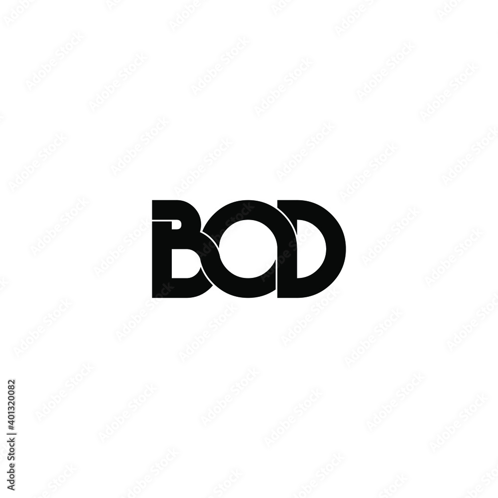 bod letter original monogram logo design Stock Vector | Adobe Stock