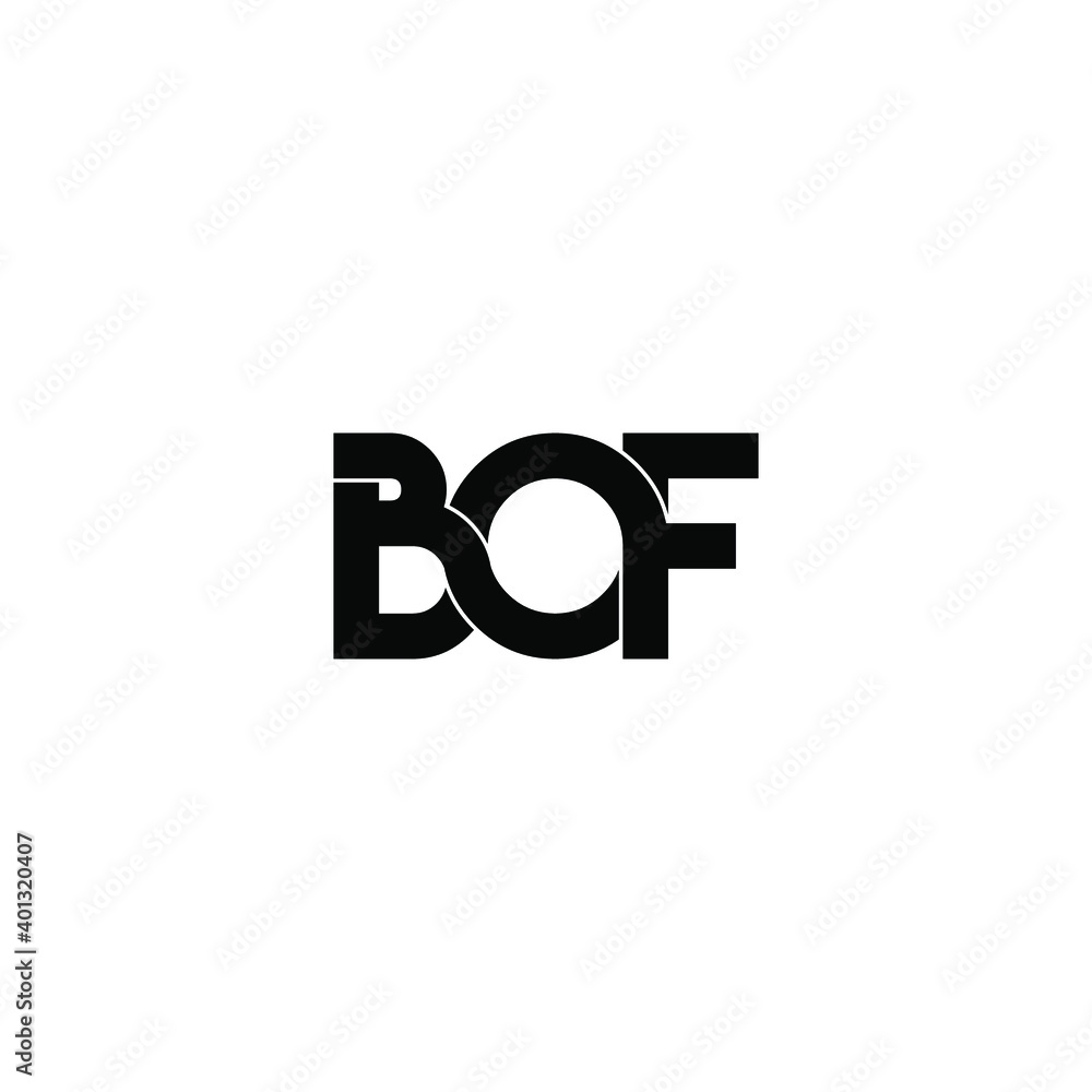bof letter original monogram logo design Stock Vector | Adobe Stock