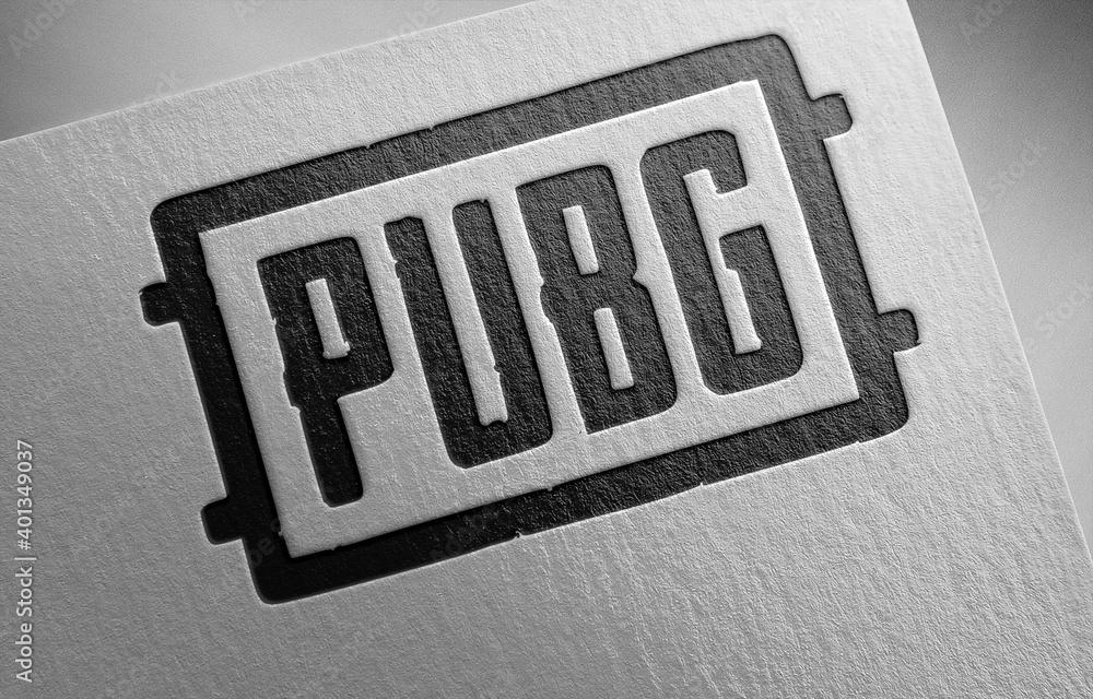 PUBG logo paper texture PlayerUnknown's Battlegrounds Stock ...