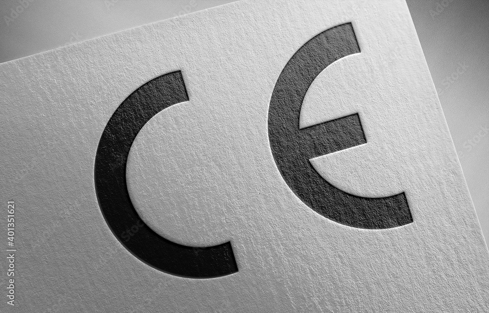 CE mark logo icon paper texture Stock Photo | Adobe Stock