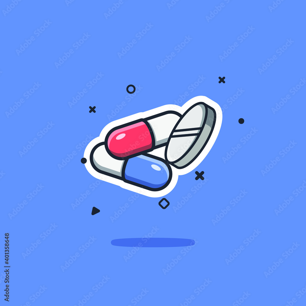 Medicine Vector Illustration. Flat Cartoon Style Suitable for all ...