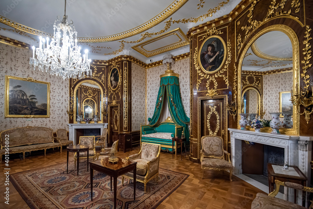 WARSAW, POLAND - August 28, 2019: Warsaw Palace. Interior of Royal ...