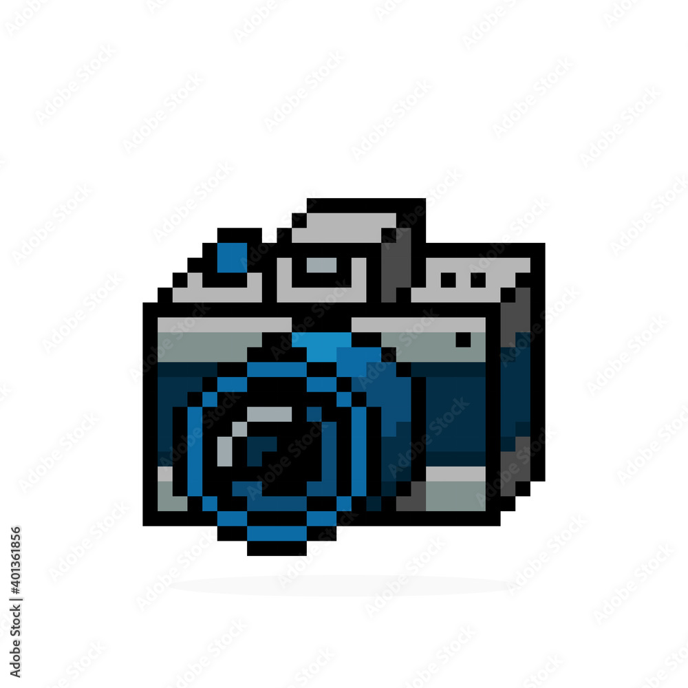 Pixel icon camera image. Vector illustration of cross stitch pattern ...